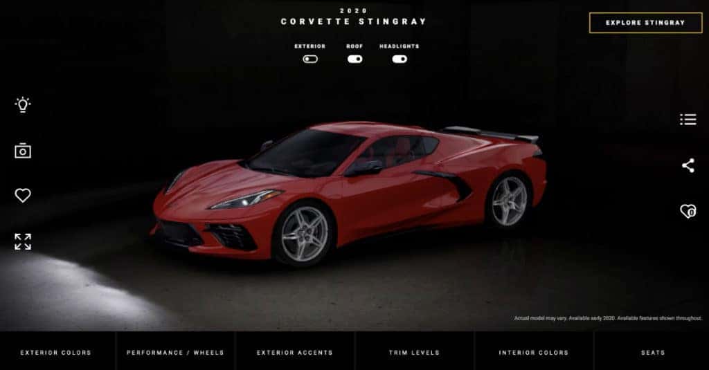 Chevrolet Provides a 3D Visualizer Tool to Customize the 2020 Corvette ...